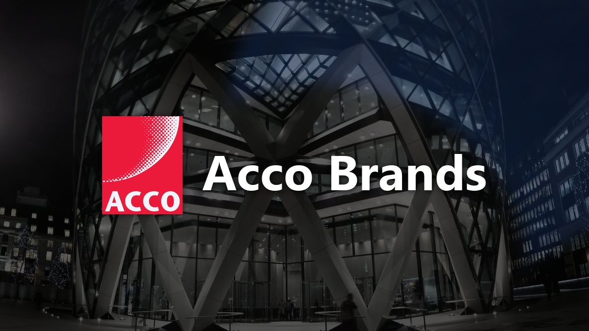 ACCO Brands Net Sales Rise 8% to $344 Million in Q1